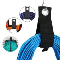 China Heavy Duty Eco-Friendly Self Locking Hook and Loop Cable Hanger Adjustable Woven Straps Holder for sale