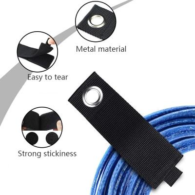 China 50mm Width Heavy-Duty Nylon Elastic Hook and Loop Strap 20 Yards/Roll for Cable Management for sale