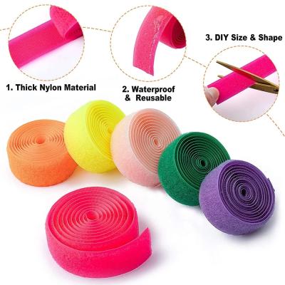 China SGS Hook and Loop Fastening Tape 25m Roll Nylon Sew On Self Adhesive for Garment for sale