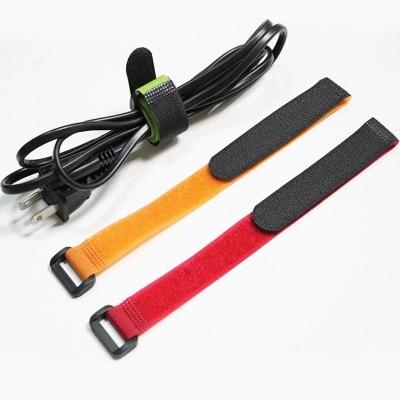 China Heavy Duty Nylon Hook and Loop Luggage Straps 50mm Wide with Plastic Buckle for sale