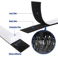 China Hot Melt 3m Glue Self Adhesive Velcro Strips Nylon Hook And Loop Fasteners 2mm for sale