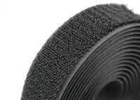 China 20-50mm Heavy Duty Black Hook and Loop Tape for Smooth Surfaces Nylon Polyester for sale