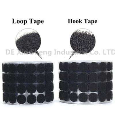 China Self Adhesive Hook and Loop Dots 100% Polyester Grade C Heavy Duty 2500 Times Peeling for sale