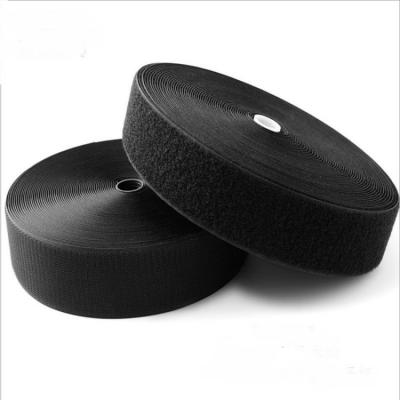 China Double Sided ROHS Hook And Loop Tape Roll Black And Yellow  25yards/Roll for sale