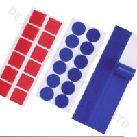 China Self Adhesive Hook and Loop Dots 16mm Square Shape Heavy Duty Nylon Fastener for sale