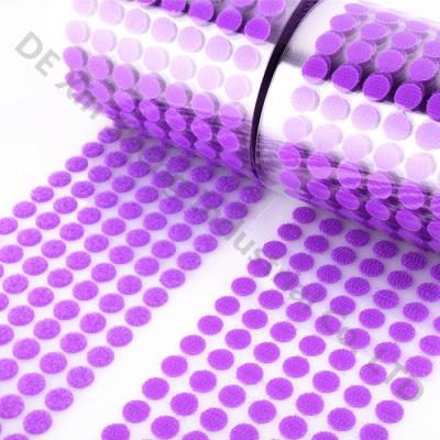 China Self-Adhesive Hook and Loop Dots 25mm Round Heavy Duty Nylon Fastening Tape for sale