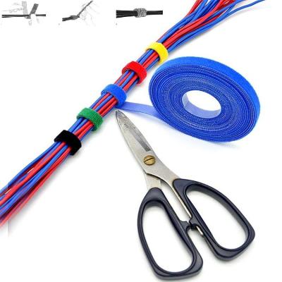 China 20mm Nylon Double Sided Hook and Loop Tape Reusable Cable Tie 50 Pack for sale