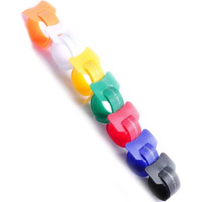 China Reusable Nylon Hook and Loop Cable Ties 50 Pack 15cm x 1.8cm Black for sale