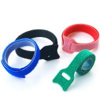 China 12.5 * 200MM T shape Double Sided Hook And Loop Cable Ties Releasable Eco - Friendly for sale
