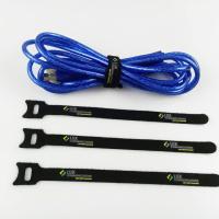 China Reusable Double Sided Hook and Loop Cable Ties 1cm Width Custom Color Nylon Straps for sale