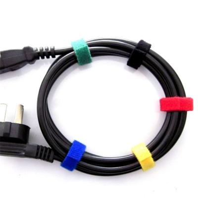 China Double Sided Nylon Hook and Loop Cable Ties 12.5mm Width Reusable 50 Pack for sale