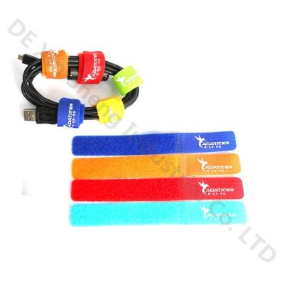 China Reusable Hook and Loop Cable Ties 6 Inch 50 Pack Black Nylon Self Locking Cord Organizer for sale
