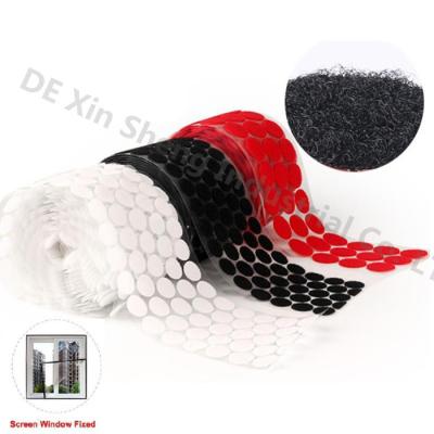 China ROSH 50yards/Roll Velcro Adhesive Dots Hook And Loop Spots Customizable for sale