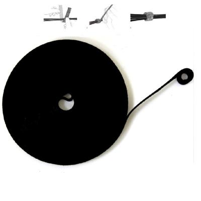 China Reusable 2cm Width Hook and Loop Cable Tie 25m Roll Self-Adhesive Nylon Fastening Tape for sale
