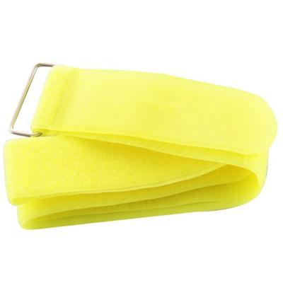 China Industrial Hook and Loop Straps 50mm Width 25m Roll Metal Buckle Reusable Cable Ties for sale