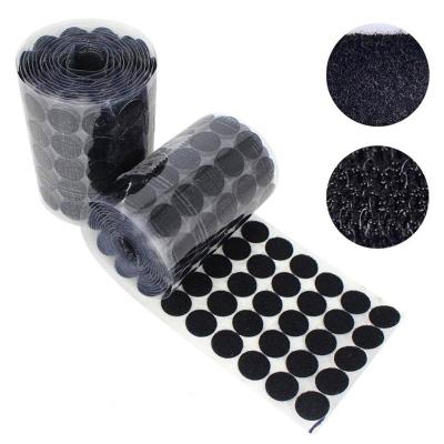 China Self Adhesive Hook and Loop Dots 60% Nylon Eco Friendly Heavy Duty 2500 Times Peeling for sale