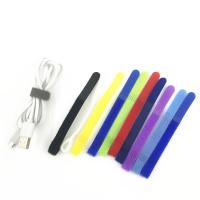 China Reusable Nylon Velcro Hook and Loop Cable Ties 8mm Width Custom Length for sale