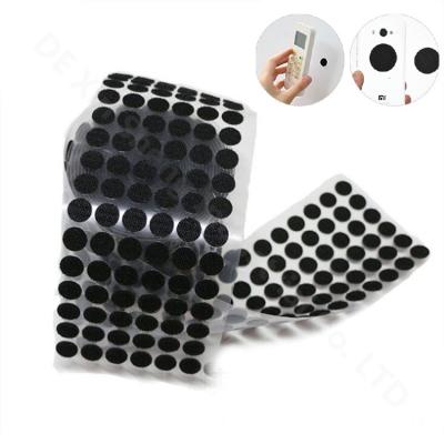 China OEM Black Heavy Duty Hook And Loop Velcro Dots Roll For Curtain Dia 20mm for sale