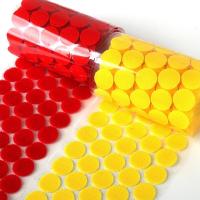 China Colored Industrial Dia 18mm Hook And Loop Dots Double Side Sticky for sale