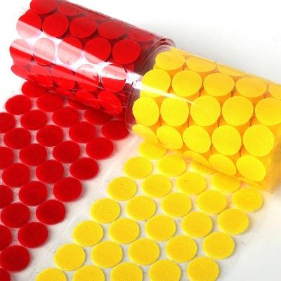 China Colored Industrial Dia 18mm Hook And Loop Dots Double Side Sticky for sale