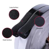 China Hot Melt 3m Glue Self Adhesive Velcro Strips Nylon Hook And Loop Fasteners 2mm for sale