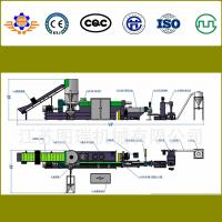 China PP PE Flakes Pelletizing Recycled Plastic Granules Extruder Machine Production Line for sale