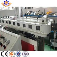 China Plastic PE Conical Twin Screw Extruder Machine For Single Wall Corrugated Pipe for sale