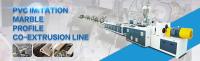 China 75kw Pvc Marble Sheet Making Machine Profile Extrusion Line Skirting Wall Decking Profile for sale