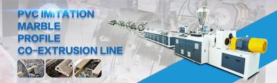 China 75kw Pvc Marble Sheet Making Machine Profile Extrusion Line Skirting Wall Decking Profile for sale
