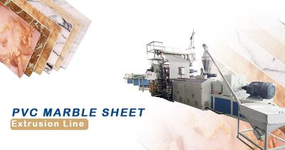 China 800 To 8500pcs/24h Artificial Stone Production Line Twin Screw Pvc Profile Stone Board Sheet Extrusion Line for sale