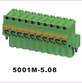 China 5001 PA66 Brase Plug Terminal Block Connector IP65 for sale