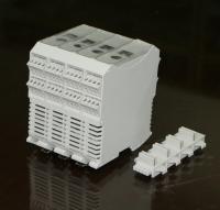 China 4 Poles OEM ODM PLC Housing 22.5mm Light Grey UL94V-0 for sale