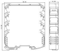 China PA66 UL94V-0 PLC Housing For PCB With Terminal Blocks for sale