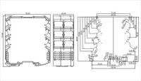 China PA66 UL94V-0 PLC Housing For PCB With Terminal Blocks for sale