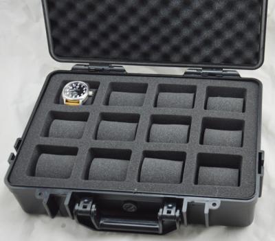 China Portable And Fashionable Waterproof Watch Box PU Leather Black for sale