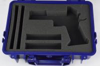 China 2 Compartments And 1 Handle Plastic Gun Case For Medium Guns for sale