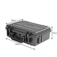 China 11.5 X 8.5 X 4.5 Inches Plastic Gun Case With 2 Compartments And Key Lock for sale