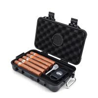 China Black / Custom Plastic Cigar Case with Rectangular Shape No Insulation for sale