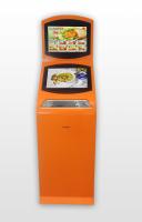 China Enterprise 18.5 Self Service Kiosk Self Serve Ticketing Kiosk Orange for sale