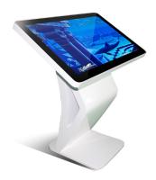 China Silvery 43in Interactive Multi Touch Table Support LAN WLAN Standing Kiosk for sale