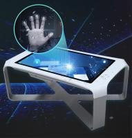 China White 43 Inch Multi Touch Screen Table Standing Kiosk 500cd/M2 for sale