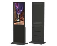 China FCC 43 Inch Free Standing Kiosk Digital Signage Black And Silvery Color for sale