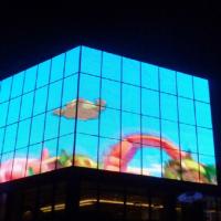 China 1000×1000 High Brightness LED Display , P25 SMD Outdoor Transparent LED Screen for sale