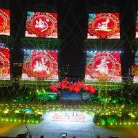 China DIP 2R2G2B Transparent LED Screen , P50 Waterproof Outdoor LED Display Screen for sale