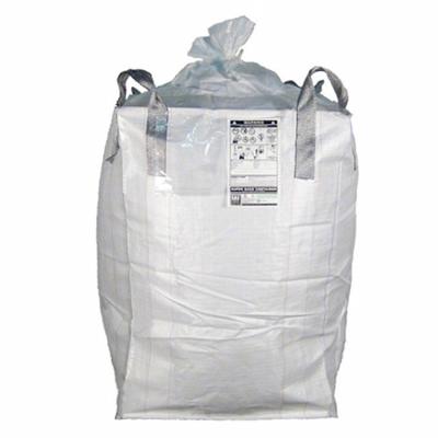 China Flat Bottom FIBC Jumbo PP Bag 1500kg Capacity with 5:1 Safety Factor for Firewood and Construction Cement for sale
