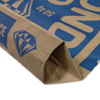 China 20kg Multiwall 3 Ply Paper Bags Waterproof Cement Packaging with 70-100 GSM and Adhesive Seal for sale