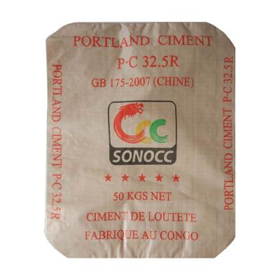 China 25kg 40kg 50kg PP Woven Block Bottom Cement Mortar Bag with 70-100 GSM and Valve Closure for sale