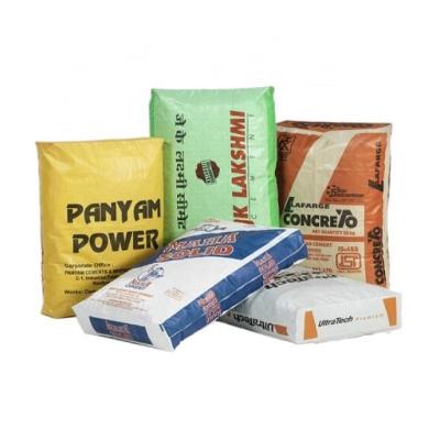 China Laminated PP Woven Block Bottom Valve Sacks 50kg 25kg with 70-100 GSM for Cement and Construction Materials for sale
