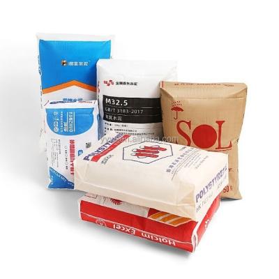 China 25KG 40KG 50KG Cement Packaging Bags - PP Woven Block Bottom Valve Sacks 70-100GSM for sale