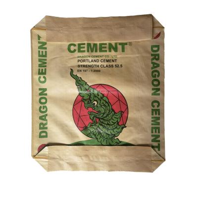 China 70-100 GSM PP Woven Block Bottom Valve Sack 50kg Capacity with Self-Closing Internal Valve for Cement and Construction Materials for sale